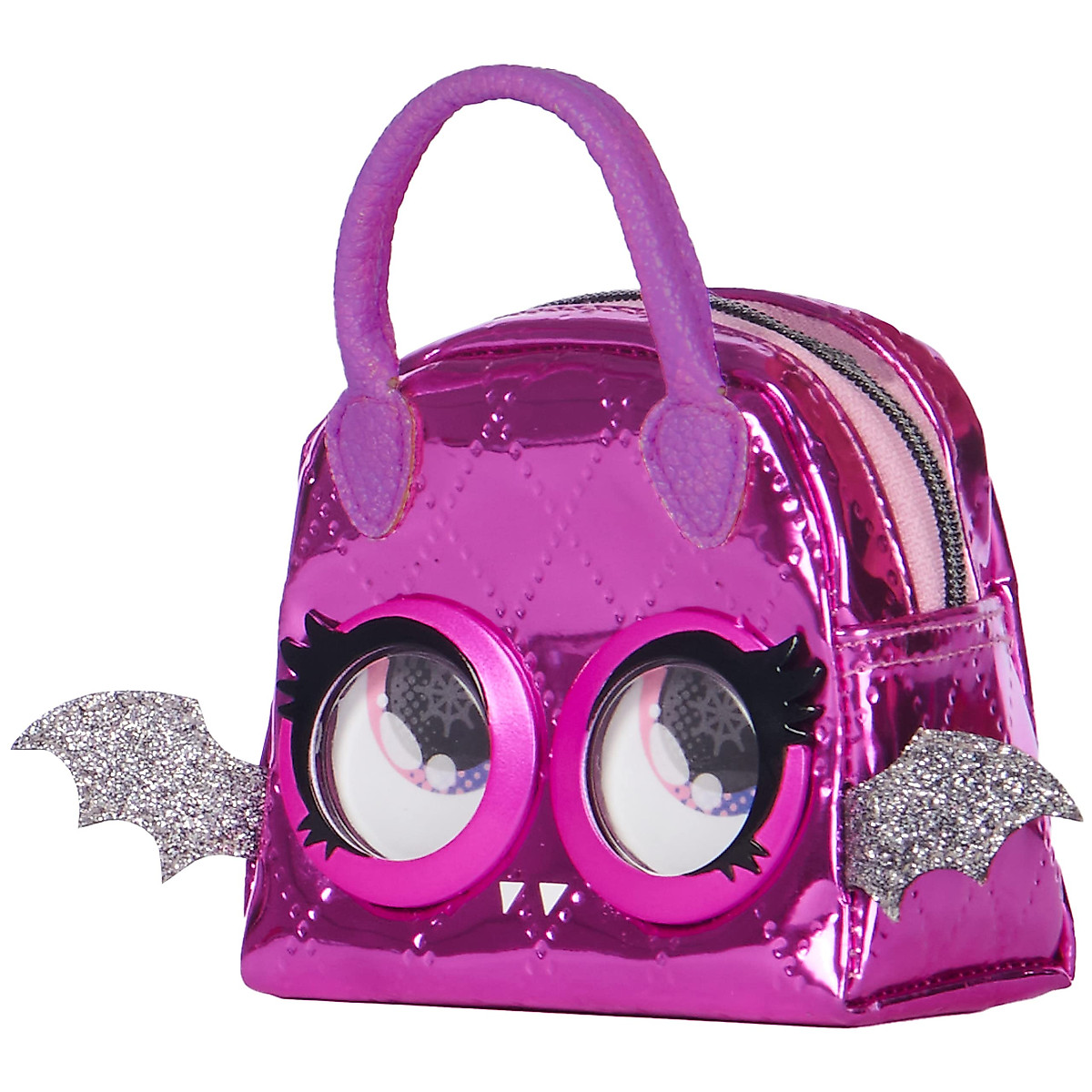 Purse Pets Micros, Baddie Bat Mini Kids Purse with Eye Roll, Shoulder Bag Crossbody Purse Accessories, Girls Coin Purse & Tween Gifts