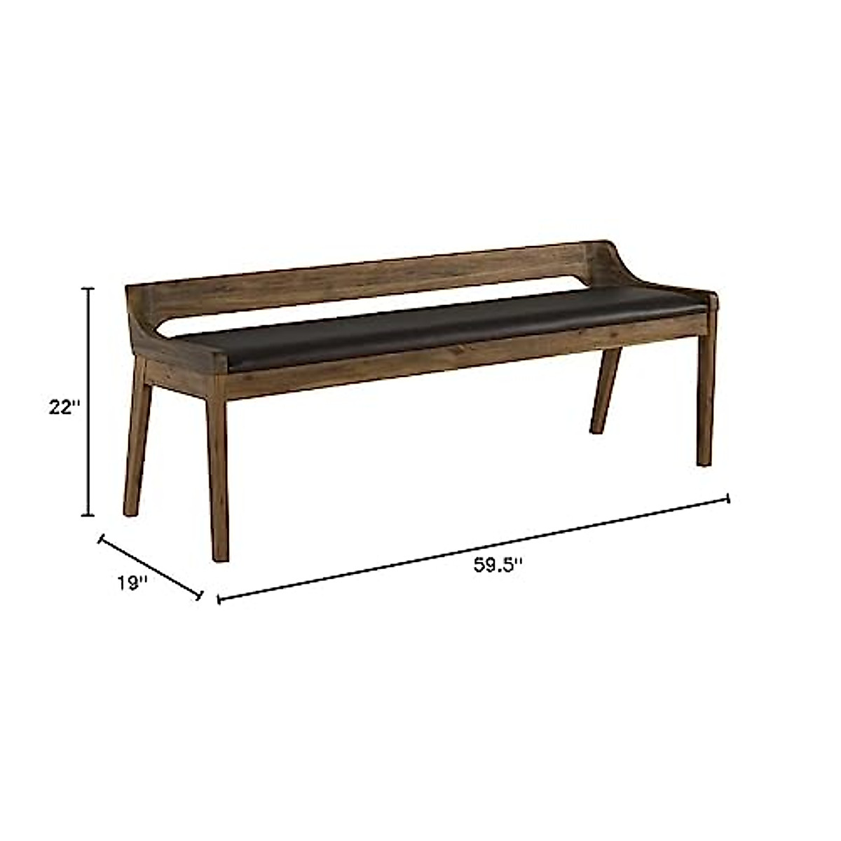 Boraam Rasmus Dining Bench [Chestnut Wire-Brush]