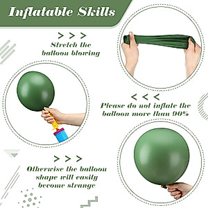 Jenaai 20 Pcs 24 Inch Balloons Large Sage Green Balloons Giant Wedding Olive Green Thick Big Jumbo Eucalyptus Latex Balloons for Birthday Bridal Shower Wedding Party Decorations