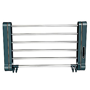 Electric Heating Towel Rack Smart Towel Rack Drying Home Bathroom Towel Rack Free Punch,Green