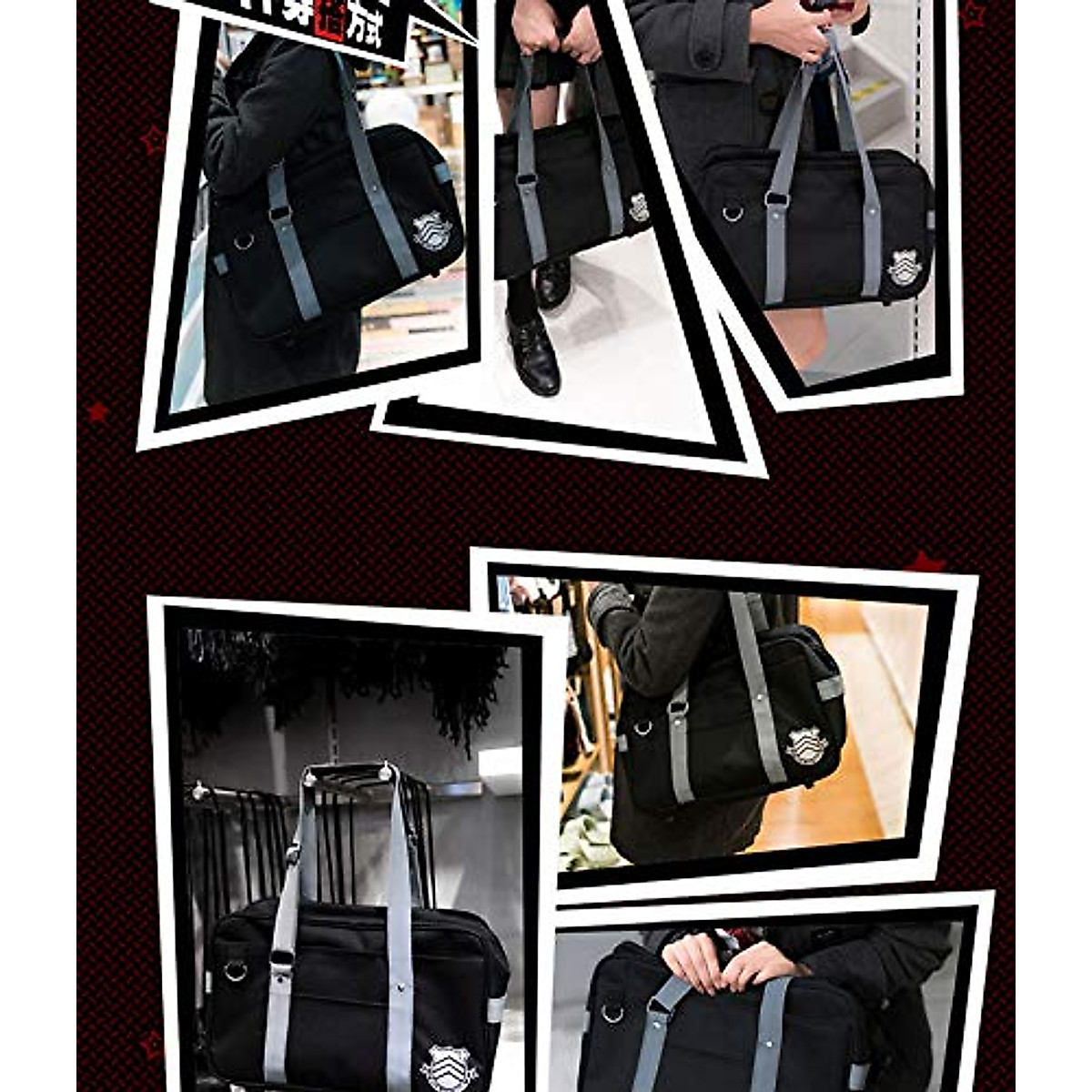 P5 Persona 5 Shoulder Bag Game Cosplay Japanese High School Bandbag for Women Men
