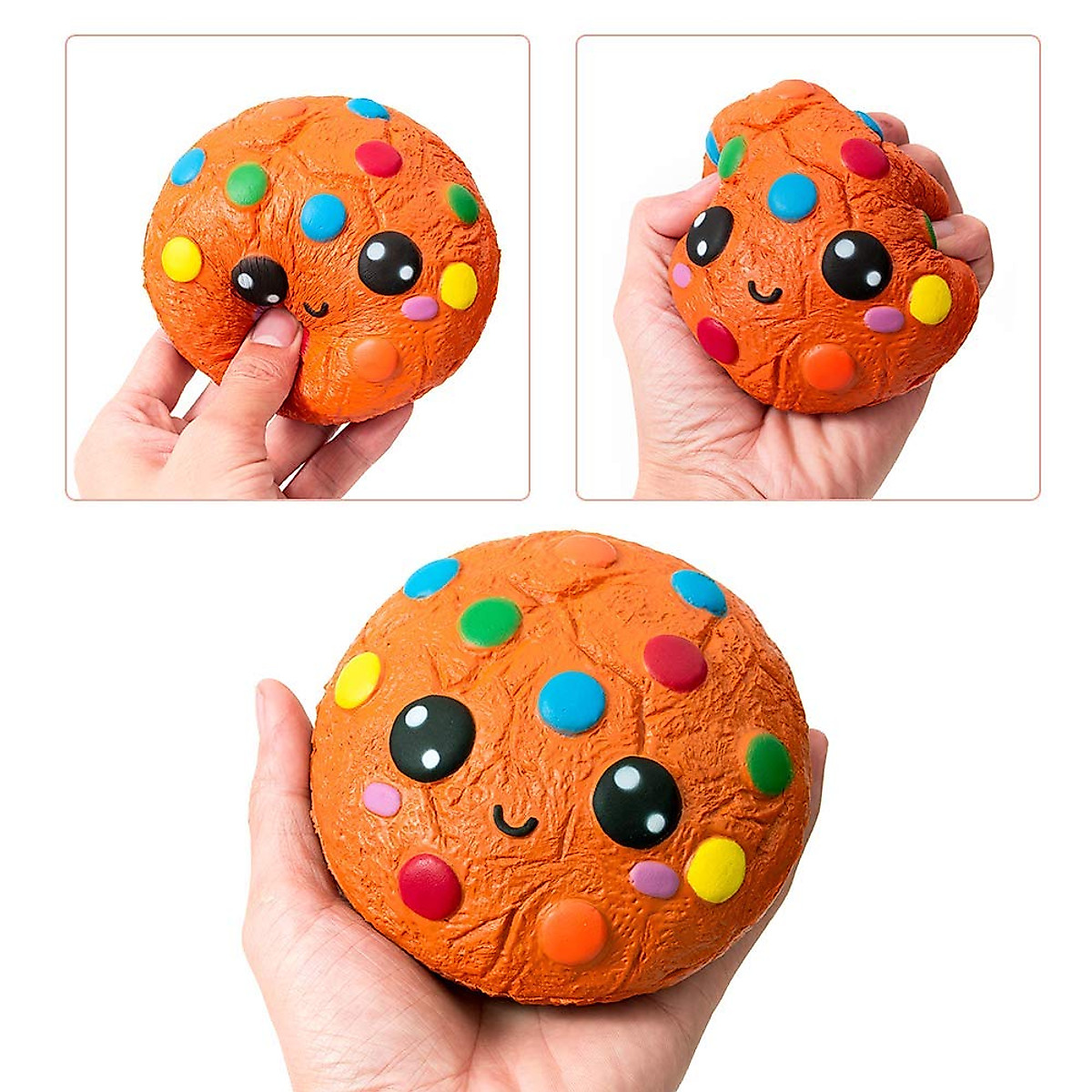 SYYISA Jumbo Squishies Slow Rising [7-Pack]: Cake, Ice Cream, Bread, Chocolate Cookie, Chocolate Frappuccino, and Waffles Kawaii Soft Food Squishy Toys - Squishys are Great Sensory Toys for Kids!