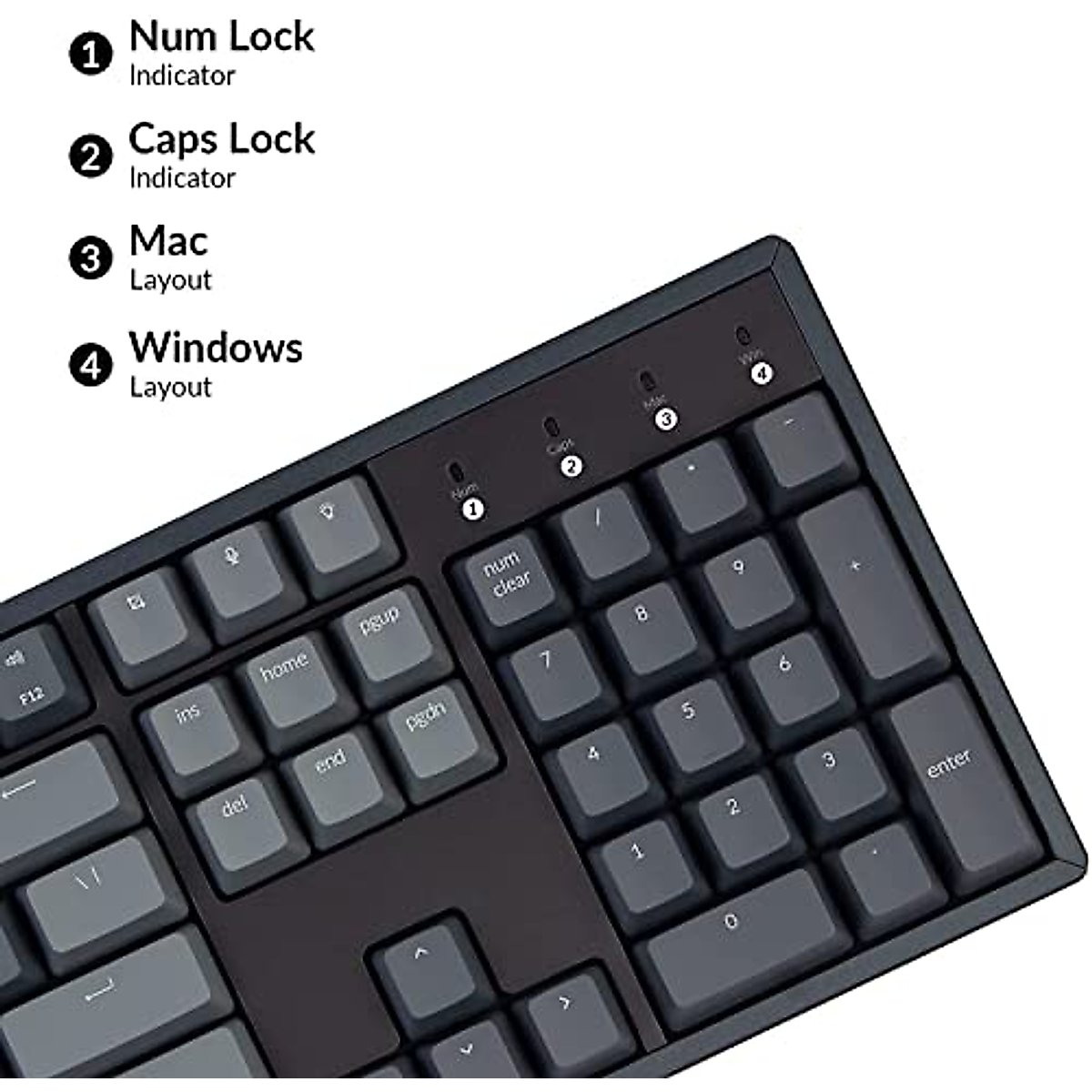 Keychron K10 RGB Full Size Layout Hot-Swappable Mechanical Keyboard for Mac Windows, Multitasking 104-Key Bluetooth Wireless/USB Wired Gaming Keyboard with Gateron G Pro Red Switch Aluminum Frame