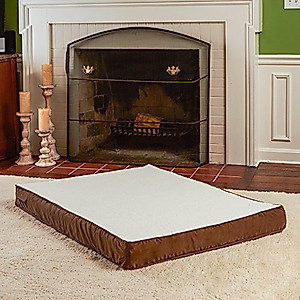 Happy Hounds Oscar Orthopedic Large (48 x 36 in.) Mocha Rectangle Pillow Style Dog Bed