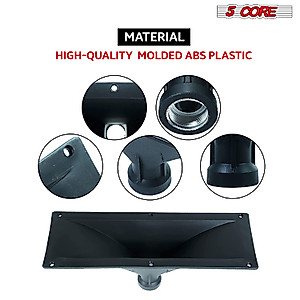 5Core 15x5 Inch Piezo Flush Mount Horn Tweeter with Compression Horn 8 Ohms, 260 Watt Car Pro Speakers HISE 15X5 1PC 5C-D26(Driver Unit)