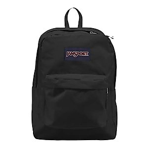 JanSport SuperBreak One School Backpack for Girls, Boys, Black - Durable, Lightweight Bookbag for Teens with 1 Main Compartment, Front Utility Pocket with Built-in Organizer - Premium Backpack