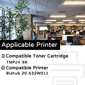 RIOMAN TNP24 Toner Cartridge High Yield Replacement for Konica Minolta TNP24 to Use Compatible Bizhub 20 A32W011 Printer Black