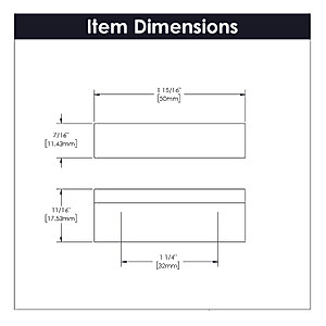 Hickory Hardware 1 Pack Solid Core Kitchen Cabinet Pulls, Luxury Cabinet Handles, Hardware for Doors & Dresser Drawers, 1-1/4 Inch (32mm) Hole Center, Flat Onyx, Streamline Collection
