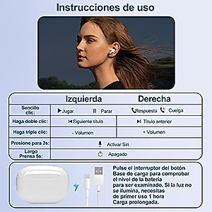 Wireless Earbuds,Bluetooth 5.3 Headphones Noise Cancelling Air Buds Pods 3D Stereo Ear pods in-Ear Ear Bud Built-in Mic IPX7 Waterproof Earphones Sport Headsets for iPhone/Samsung/airpod Case/Android