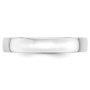 Solid 14k White Gold 4 mm Comfort Fit Lightweight Wedding Band Ring Size 9