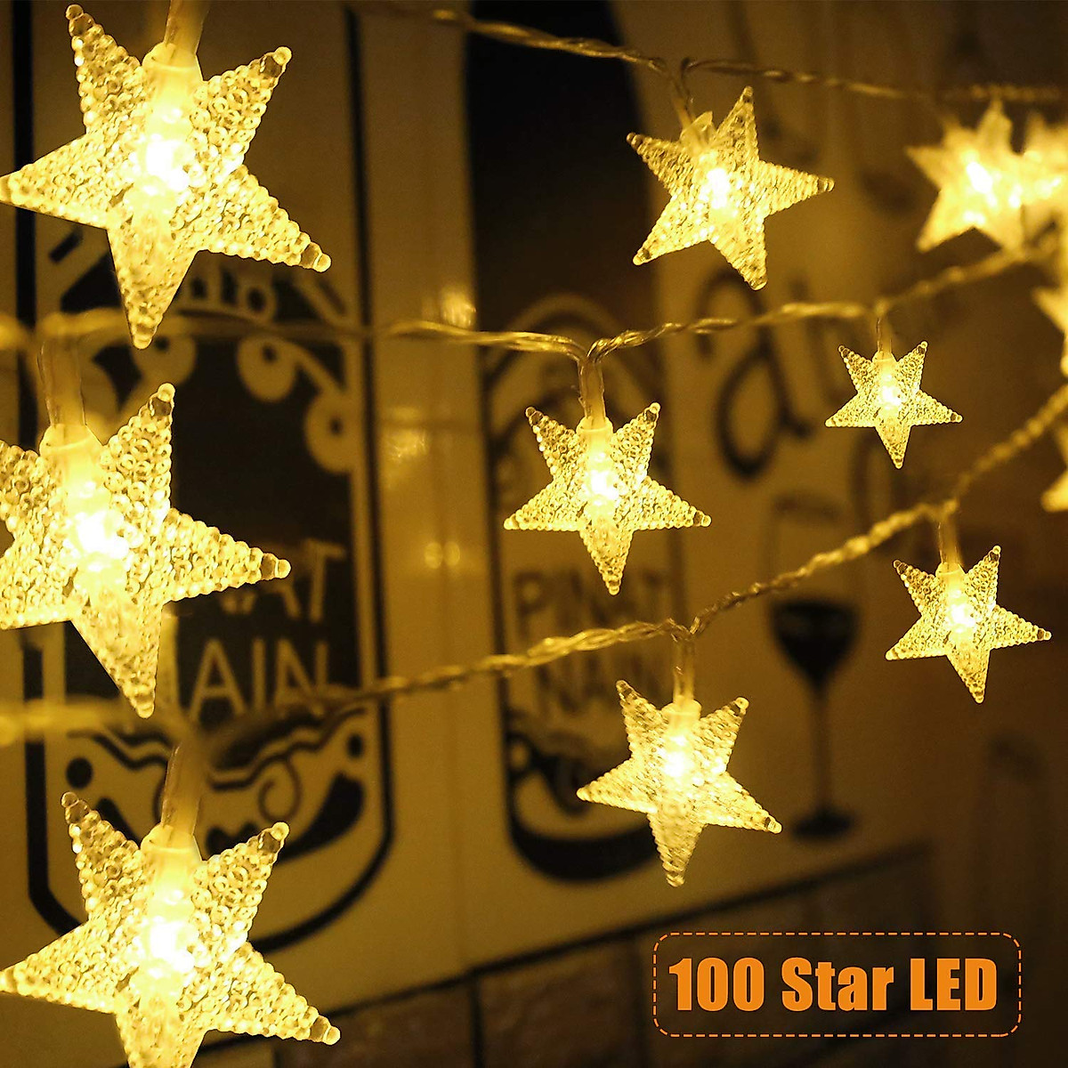 Star String Lights Christmas 100 LED USB & Battery Operated Waterproof 33 FT Twinkle Fairy String Lights with 8 Modes for Bedroom Home Indoor Outdoor Party Tree Wedding Garden Decoration