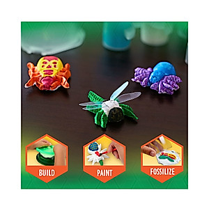 Crayola Metallic Clay Art Kit with Paints, Fossil Molds, Gift for Kids, Ages 7, 8, 9, 10