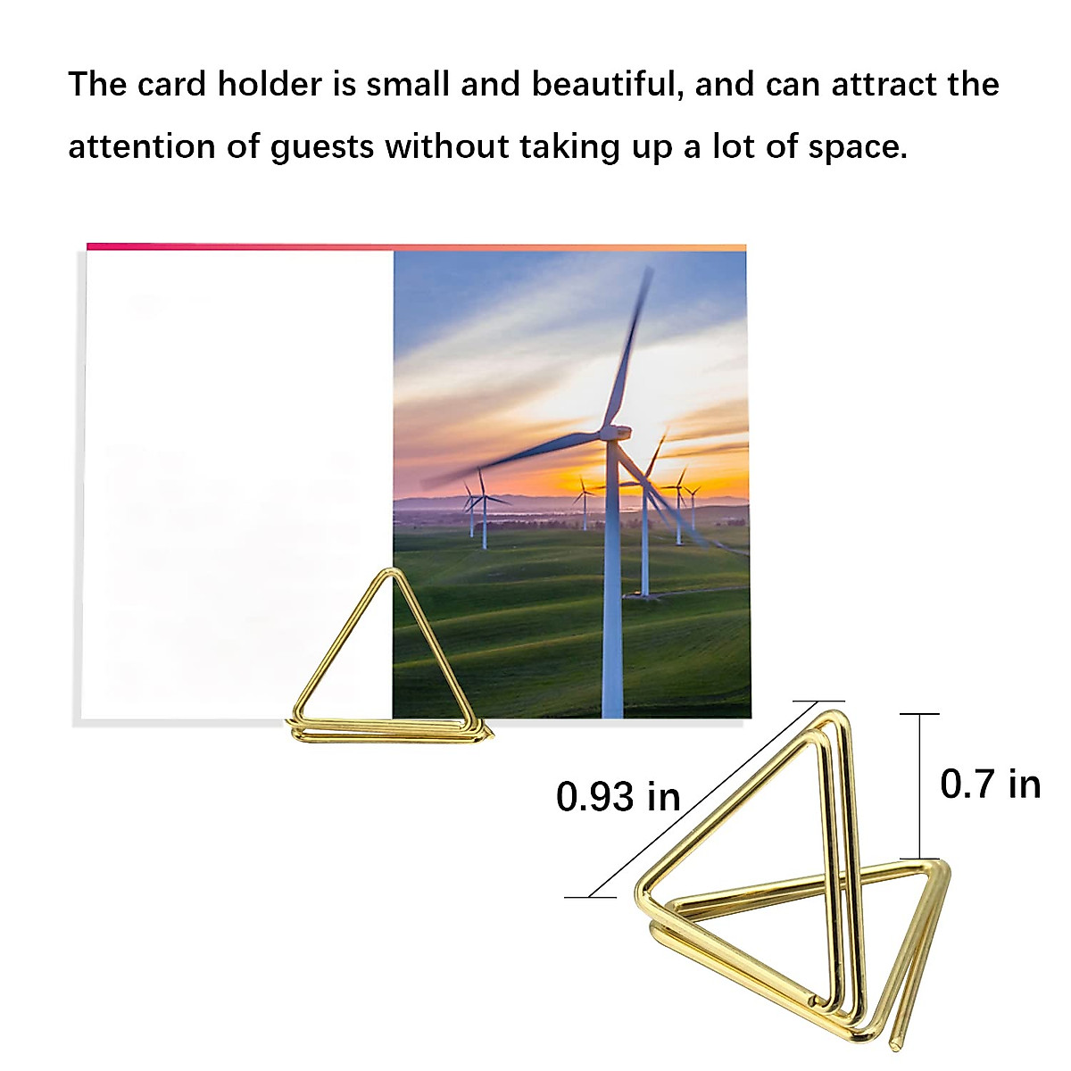 MUMIAO 40 Pack Place Card Holders - Table Number Holder Stands Wedding Seating Labels Placecard Clips | Name Setting Place Card Holders | Photo Picture Cards Display Stand for Party (Gold)