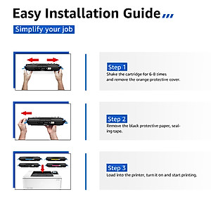 CMYBabee Compatible Toner Cartridge Replacement for HP 124A Q6000A Q6001A Q6002A Q6003A Color 1600 2600n 2605dn 2605dtn CM1015 CM1017 MFP Printer (Black, Cyan, Yellow, Magenta, 4-Pack)
