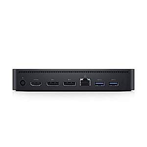 Dell Universal Dock - D6000S, Equipped with USB-C/USB-A PowerShare Options, Connect Upto Three 4K Displays, LED Indicator, Black