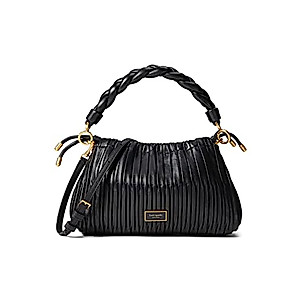 Kate Spade New York Meringue Pleated Smooth Nappa Leather Small Crossbody Black One Size