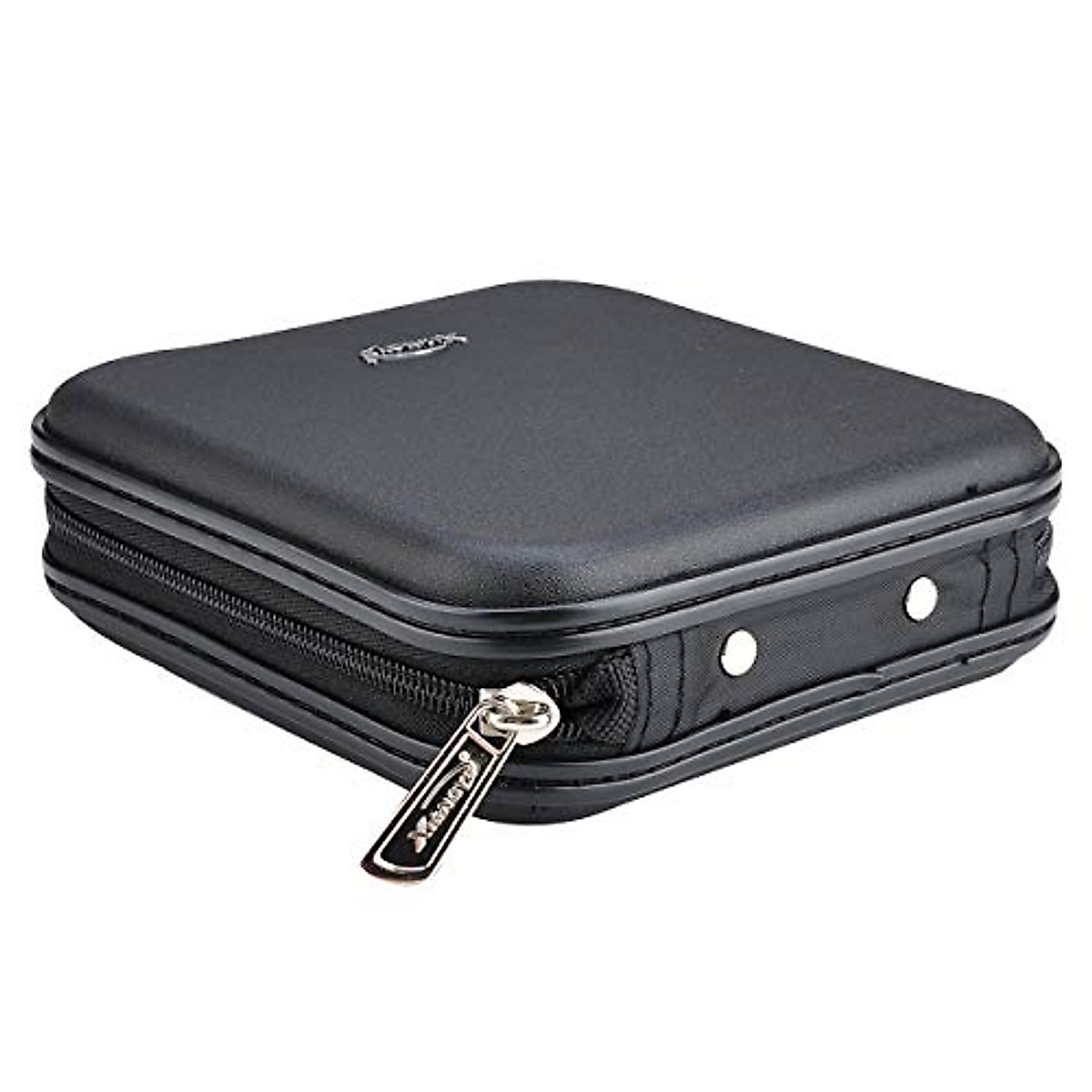 XiongYe CD DVD Wallet, 32 Capacity Heavy Duty, DVD CD Case Holder for Car, Portable DVD/VCD Storage Disk, Hard Shell Sturdy case , Car CD Disk Holder, Booklet, Blu-ray Wallet (32 Capacity,Black)