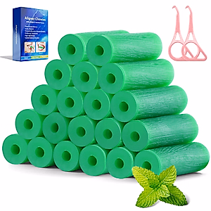 Aligner Chewies for Invisalign Aligners - Mint Scented (20Pcs Chewies) and 2 Aligner Removal Tools