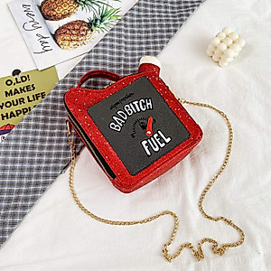 KUANG! Women Fashion Sequin Crossbody Bag Fun Gasoline Handbag Shoulder Bag for Women Messenger Tote Bags