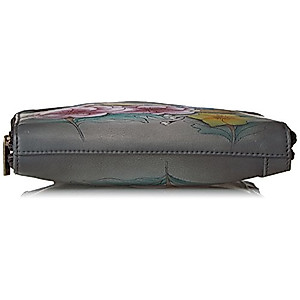 Anna by Anuschka Tall Zip-Around Cross Body, Vintage Garden Grey