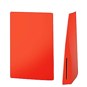 Replacement Shell Skin for PS5 Console, arVin Face Plates Cover Case for PS5, ABS Hard Shockproof Anti-Scratch Dustproof Protective Skins Faceplates Accessories for PlayStation 5 Disc Edition –Red