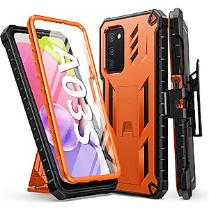 SOiOS for Samsung Galaxy A03s Case: Military Grade Drop Proof Protection Cell Phone Holster Cover | Heavy Duty Protective Rugged Cases with Kickstand | Durable Matte Textured Shockproof TPU Protector