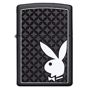 Zippo Playboy black & White Rabbit Pocket Lighter, One Size