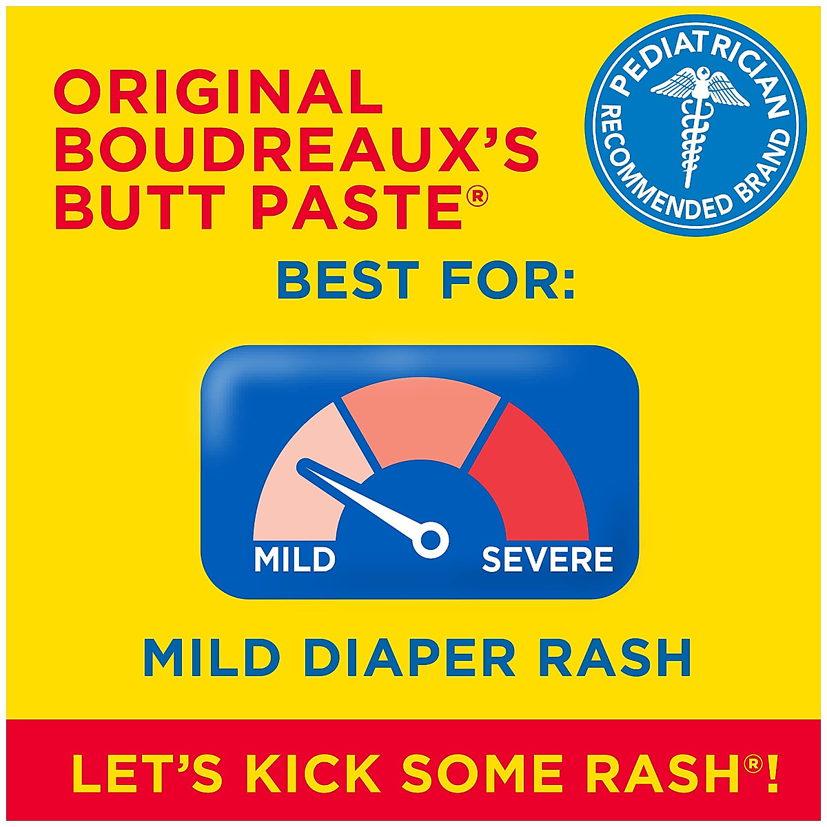 Boudreaux's Butt Paste Original Diaper Rash Cream, Ointment for Baby, 2 oz Tube