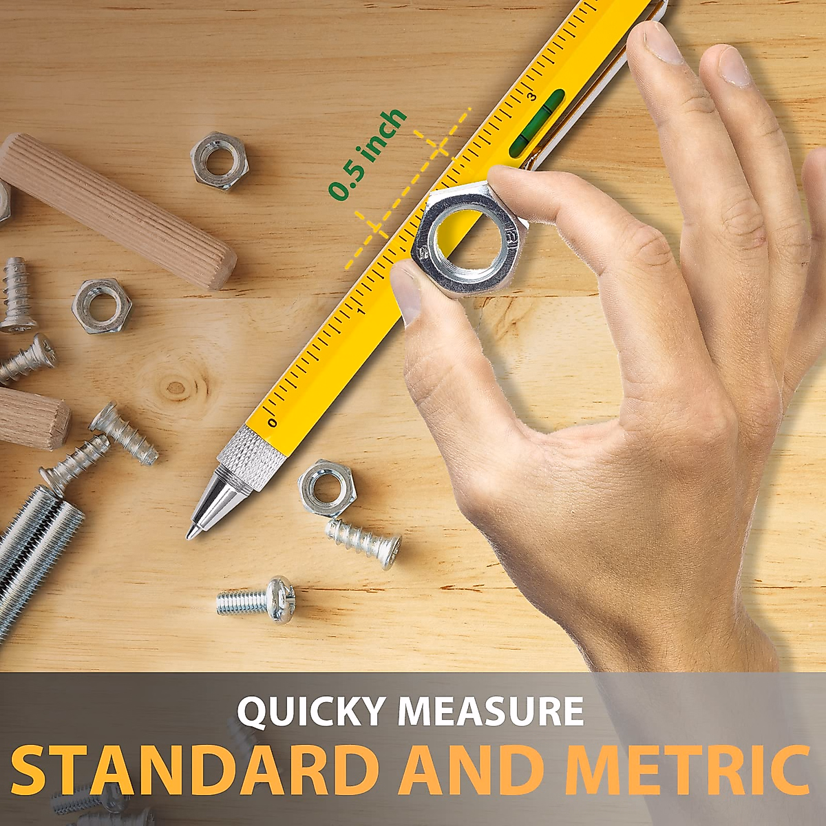 Gifts for Men Multitool Pen - Stocking Stuffers for Men Gifts for Dad Unique Christmas Gifts for Men Who Have Everything Pocket Multi Tool Cool Gadgets for Men Husband Boyfriend Mechanic Tools for Men