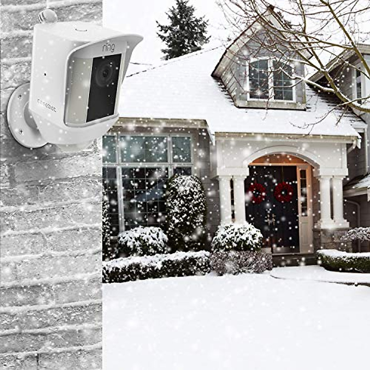 Fintie Silicone Case for Ring Spotlight Cam, Soft Silicone Weather Resistant Protective Skin Cover for Ring Spotlight Battery HD Security Camera, White