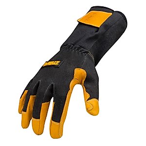 DEWALT Premium TIG Welding Gloves, Adjustable, Gauntlet-Style Cuff, Large