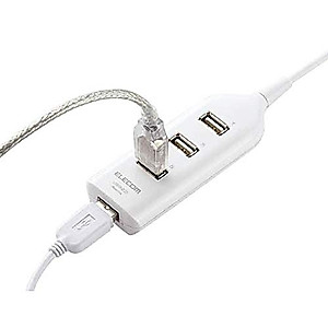 Lysee Data Cables - Multi USB 4 Port USB 2.0 Multi HUB Splitter Socket Expansion Desktop PC Laptop Adapter Converter Data - (Color: White)