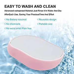 Upgrade Crystal Hair Eraser for Women and Men, Magic Crystal Hair Remover Reusable Painless Exfoliation Hair Removal Epilators Tool, Magic Hair Eraser for Arms Legs Back (Pink)