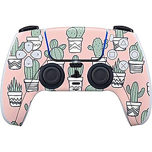 Skinit Decal Gaming Skin Compatible with PS5 Controller - Pink Cactus Design