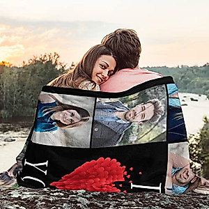 Youltar I Love You Gifts-Personalized Photos Blanket for Girlfriend/Boyfriend Anniversary Custom Gifts for Couples, Valentines Christmas Customized Gifts