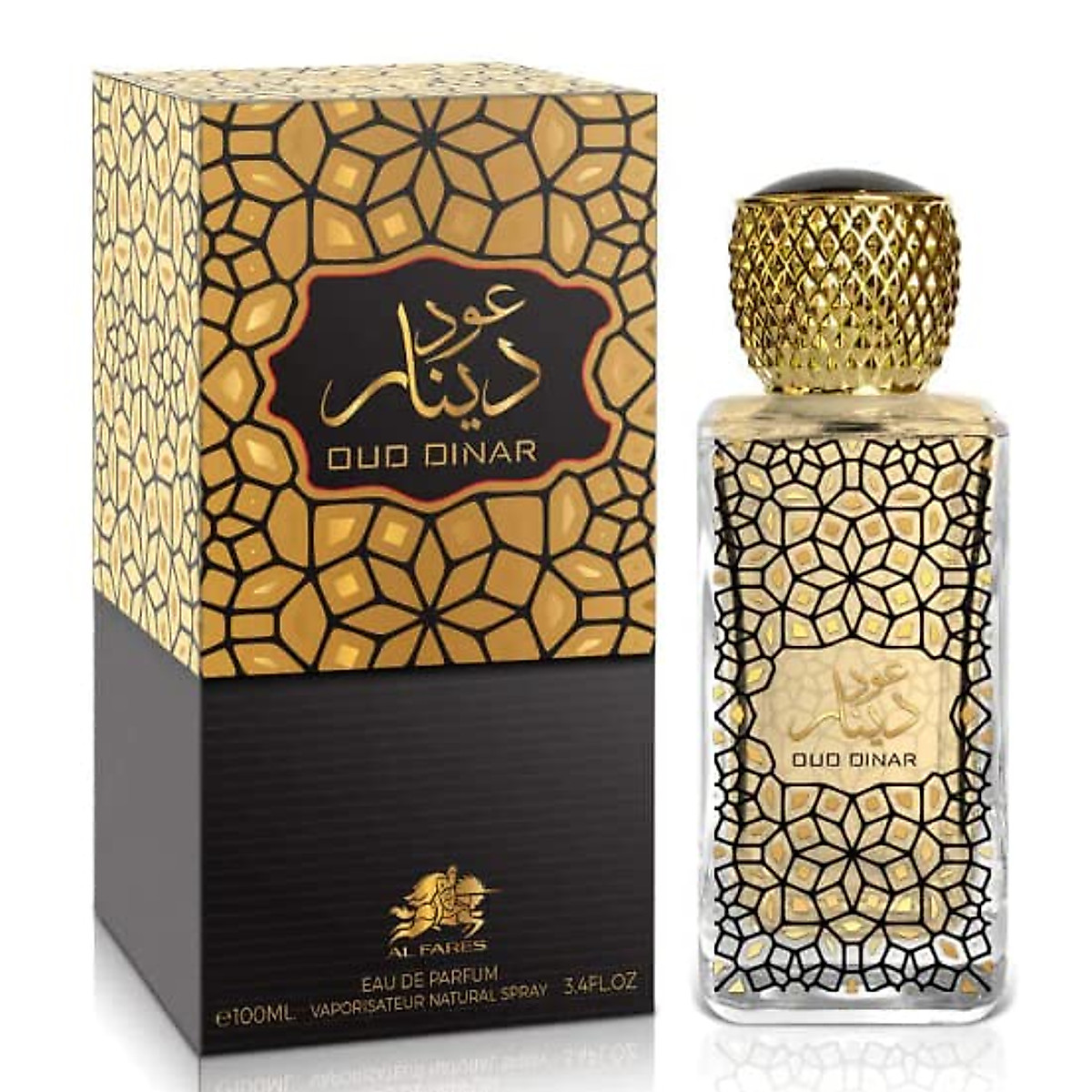 Al Fares Oud Dinar unisex perfume (women and men), Emper, Eau de parfum, vaporisateur natural spray (100 ml/ 3.4 Fl. Oz)