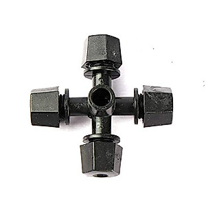 Koleso 10pcs/lot 6mm Black Equal Cross Misting Garden Home Drip Irrigation Spray System Kits Fittings