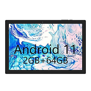 BYANDBY 10 inch Tablets，Android 11.0 Tablets, 64GB ROM (512GB Expandable Storage) Quad Core Processor, IPS Touch Screen, 8MP Camera, WiFi, 6000mah Battery, (Black)
