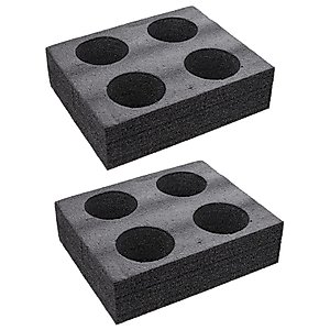 2Pcs Takeout Coffee Cup Bottle 8 Cup Carry Holder Black Takeout Cup Holders Foam Hot or Cold Drinks Cup Trays to Go Drink Holder for Package Delivery Service/162 (Color : Black 8 Hole ( Color : Black