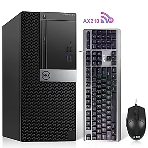 Dell PC Tower Computer OptiPlex 7040 Desktop, i7 6700 3.40GHz,32GB DDR4 Ram New 1TB M.2 NVMe M.2 SSD, 1TB HDD, Built-in WiFi 6E AX210,Bluetooth 5.2 Windows 10 Pro,3 Monitor Support (Renewed)