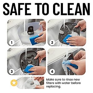 Veken Cat Water Fountain, 84oz/2.5L Automatic Pet Water Fountain Dog Water Dispenser with a Detachable Water Tank, Easy Cleaning for Cats, Dogs (Black)