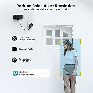 ieGeek 5MP Security Cameras Wireless Outdoor, Solar Camera Security Outdoor WiFi 360° PTZ Battery Powered with Spotlight & Siren/Motion Detection/Color Night Vision/2-Way Audio/IP65, Works with Alexa