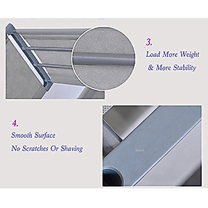 Angotrade Jaketen Bookshelf 9-Cubes Book Shelf Office Storage Shelf Plastic Storage Cabinet (Grey)