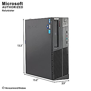 lenovo ThinkCentre M82 SFF Business Desktop Computer, Intel Core i5-3470 Quad-Core Processor 3.6GHz, 16GB RAM, 2TB HDD, DVD RW, USB, WIFI, Windows 10 Professional (Renewed)