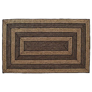 VHC Brands Classic Country Primitive Flooring-Farmhouse Jute Black, Stair Tread, Non-Stenciled