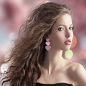 Pink Heart Earrings Heart Earrings For Women