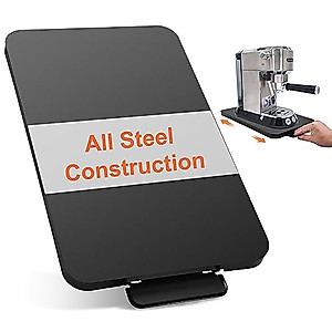 Sliding Tray for Coffee Maker Slider - Coffee Pot Sliders for Counter Heavy Kitchen Appliances, Under Cabinet Rolling Appliance Tray for Countertop Storage Moving with Wheels 9" X 14.5"