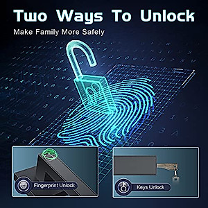 IRONZON Fingerprint Door Lock Biometric Door Lock Smart Door Knob Gate Locks Left-Right Adjustable Handle Keyless Entry Door Lock for Bedroom Hotel Warehouse Office F180B