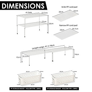 BIGWEC Set of 2 Kitchen Cabinet Organizer Large Size(16.3L*8.7W inches)