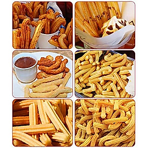 Commercial Manual Churro Maker, Churros Filler Maker Machine with 5L Tank, Stainless Steel, 4 Nozzles, Vertical, 26x12x2.2 Inches - Ideal for Restaurants and Bakeries